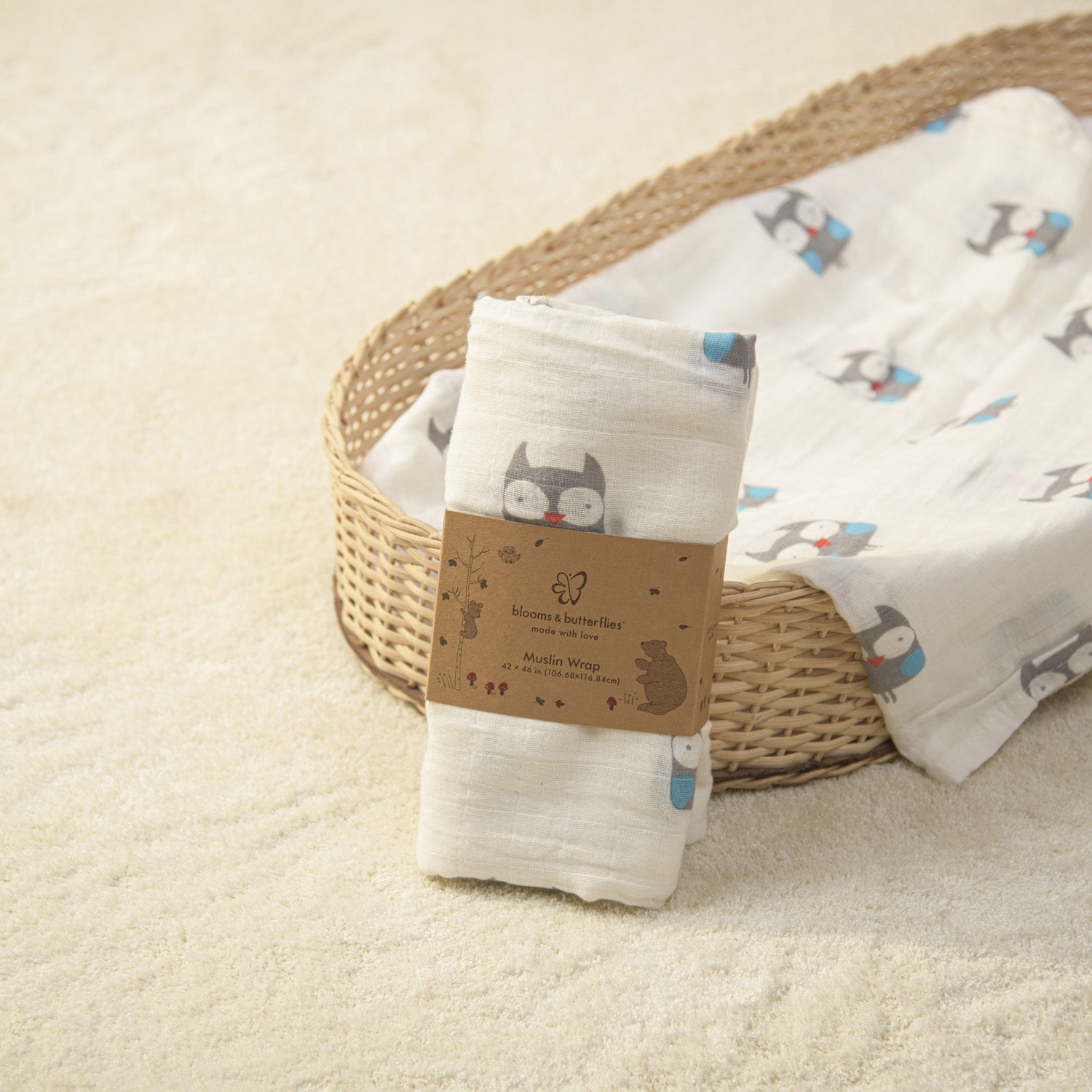 Muslin Wraps - Blooms and Butterflies