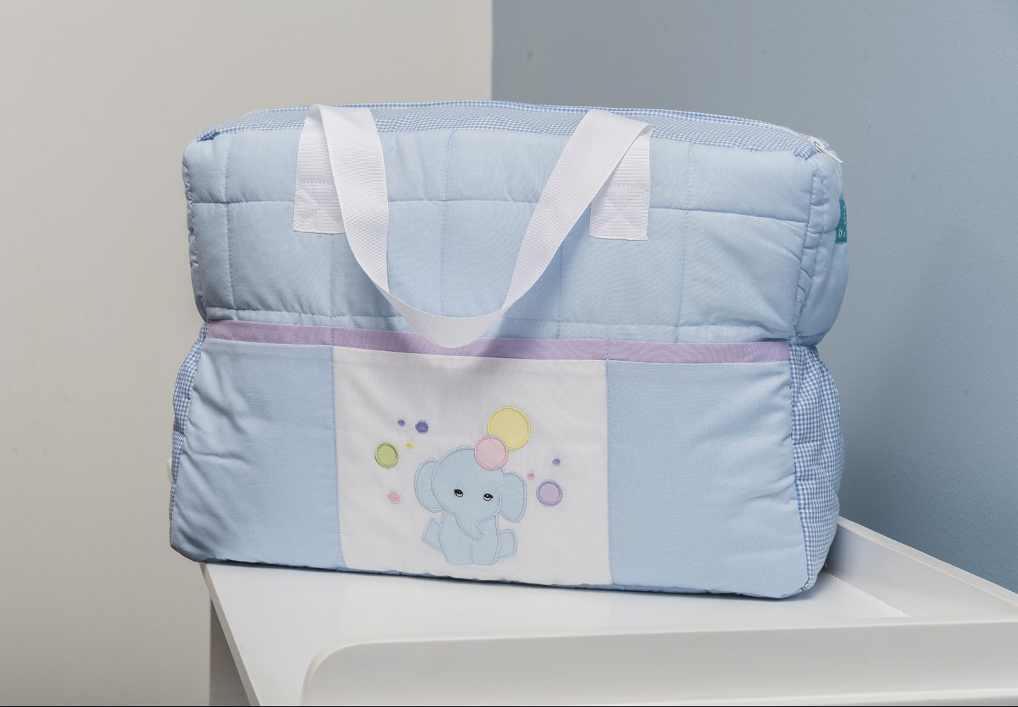 Jumbo Babies Blue Large Bag - Blooms and Butterflies