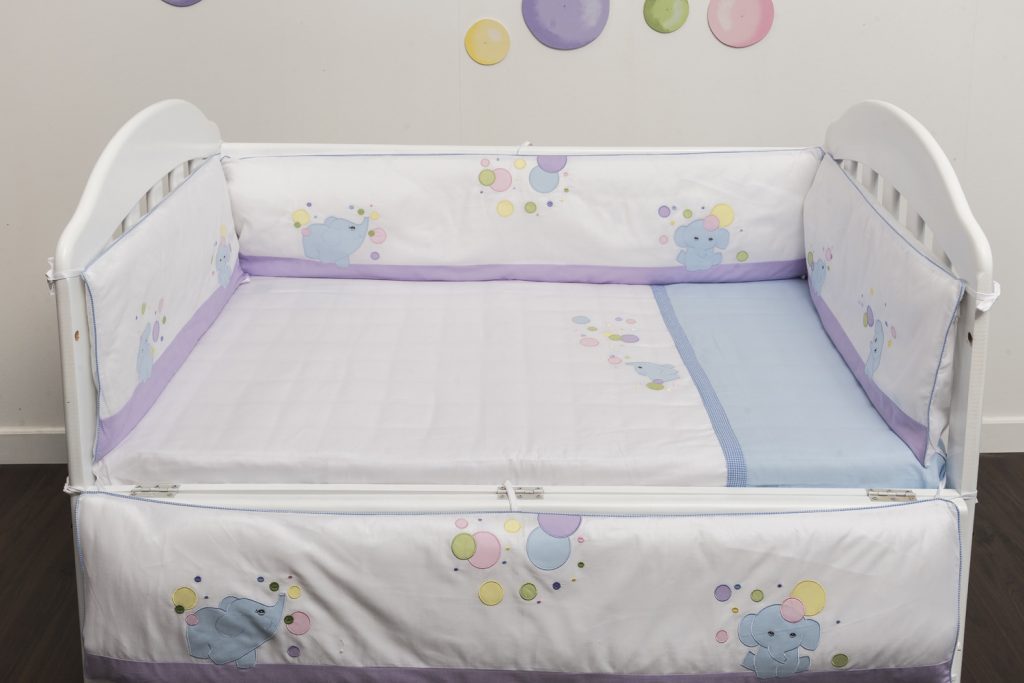 Jumbo Babies Blue Cot Sheet - Blooms and Butterflies