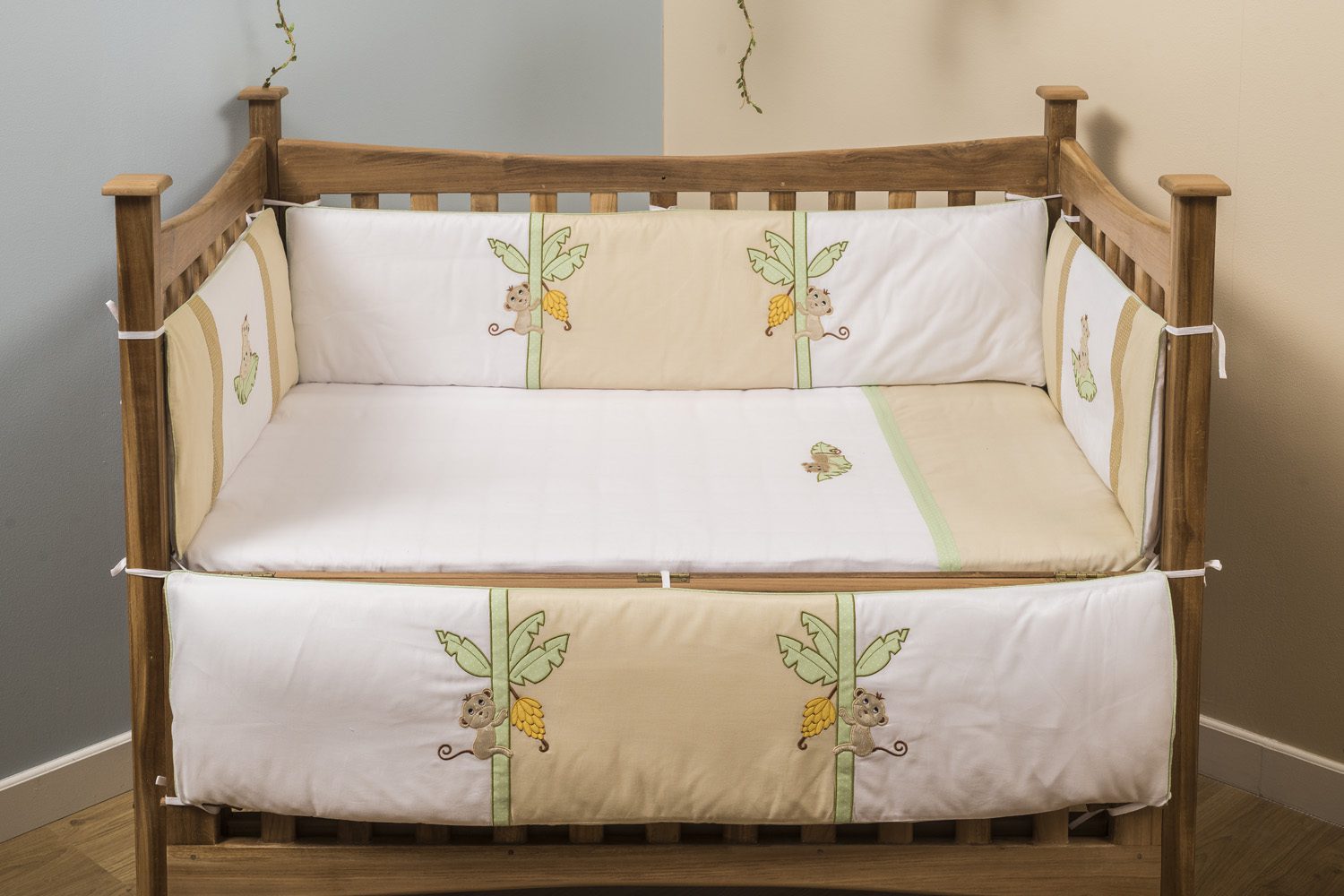 Monkey Tales Cot Sheet - Blooms and Butterflies