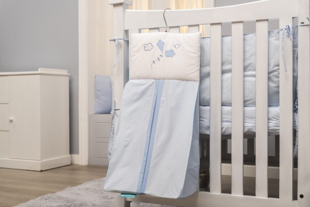 Cloudy Blue Nappy Stacker - Blooms and Butterflies