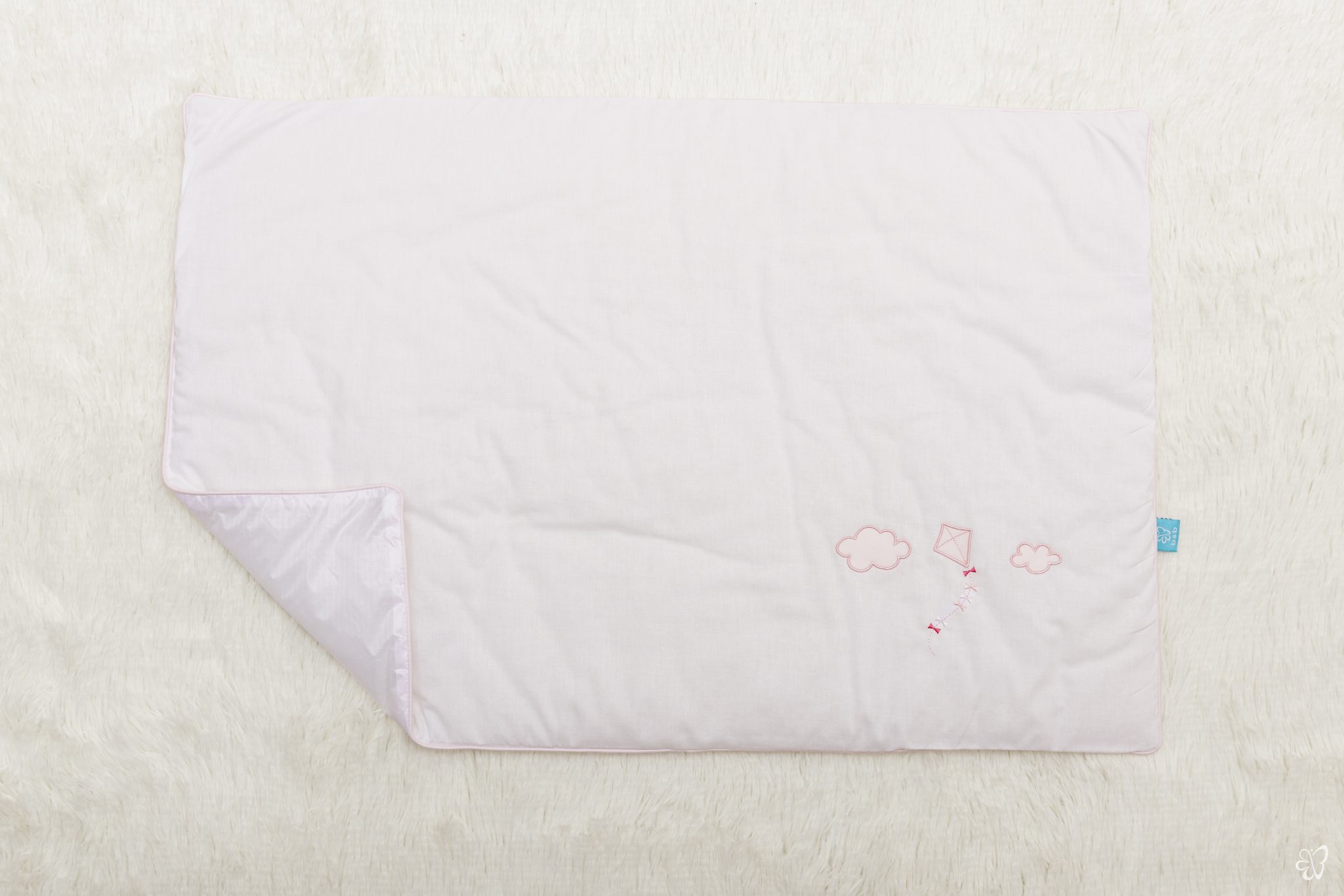 Cloudy Pink Changing Mat - Blooms and Butterflies