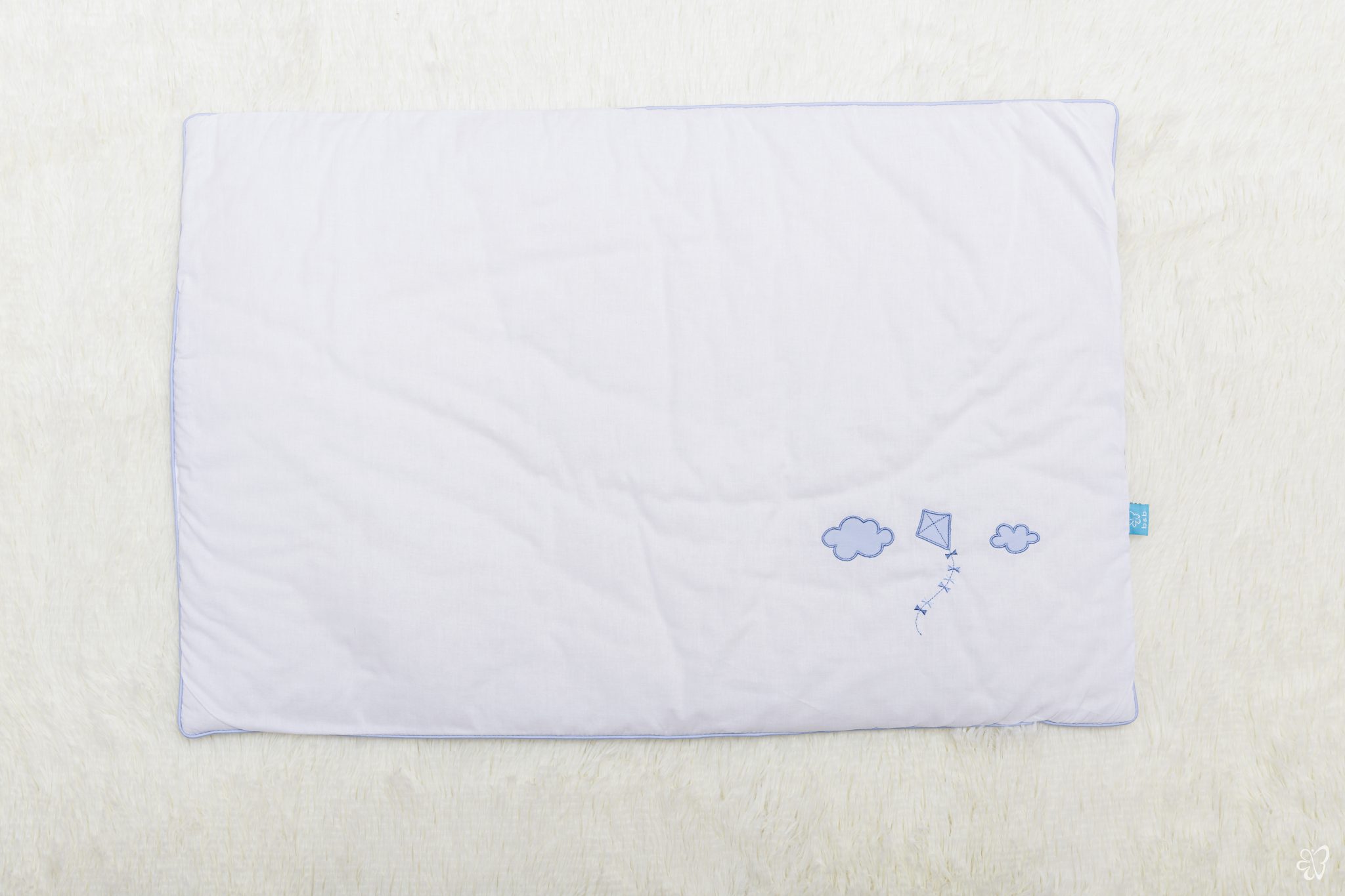 Cloudy Blue Changing Mat - Blooms and Butterflies