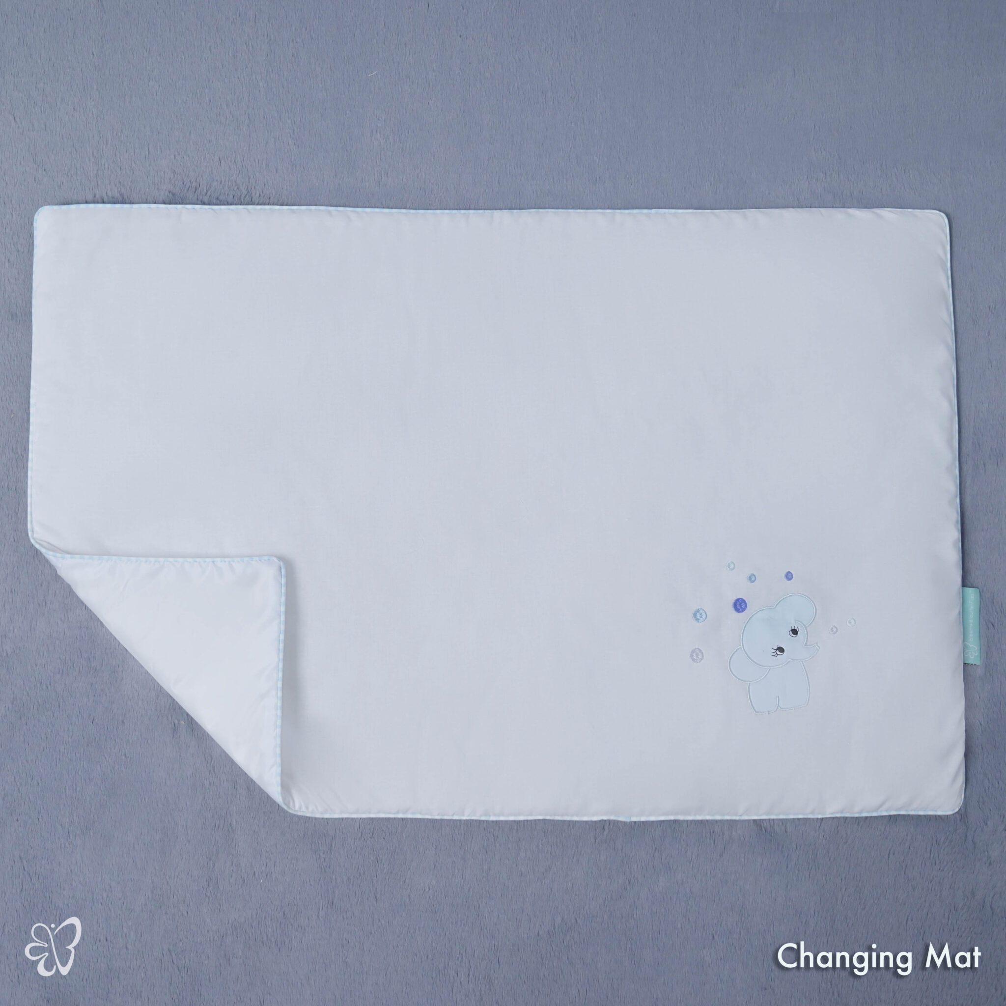 Jumbo Babies Blue Changing Mat - Blooms and Butterflies