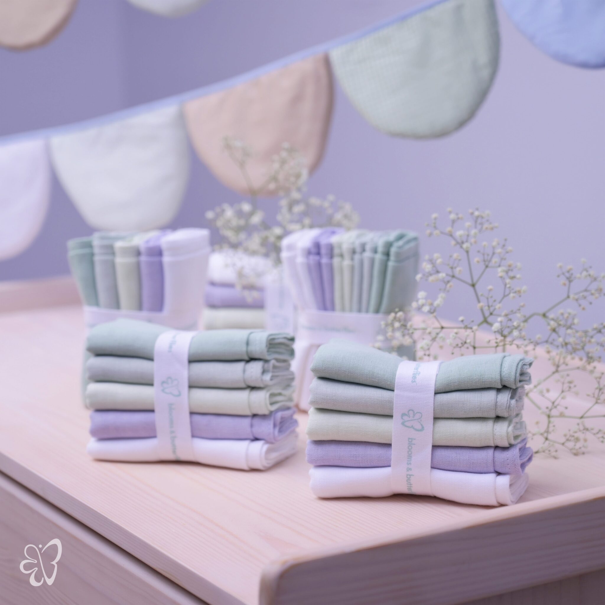 Burp Clothes - Blooms and Butterflies